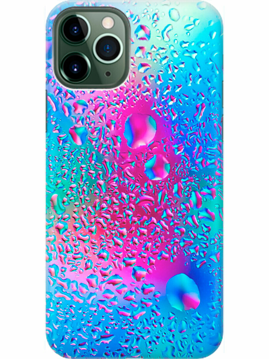 Силиконовый чехол на Apple iPhone 11 Pro Max / Эпл Айфон 11 Про Макс с рисунком "Капли на стекле"