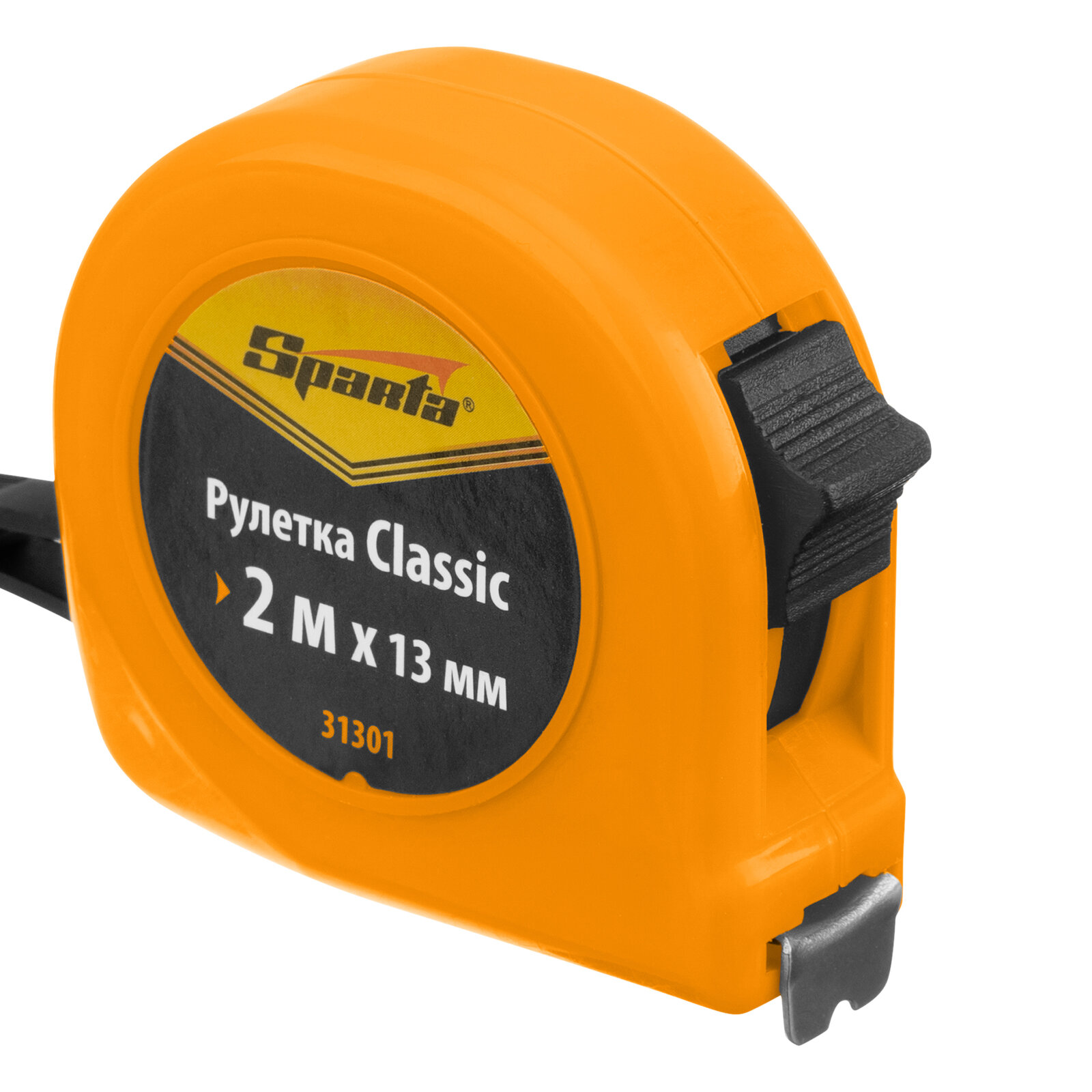 Рулетка Classic,2 м х 13 мм, пластиковый корпус Sparta 31301