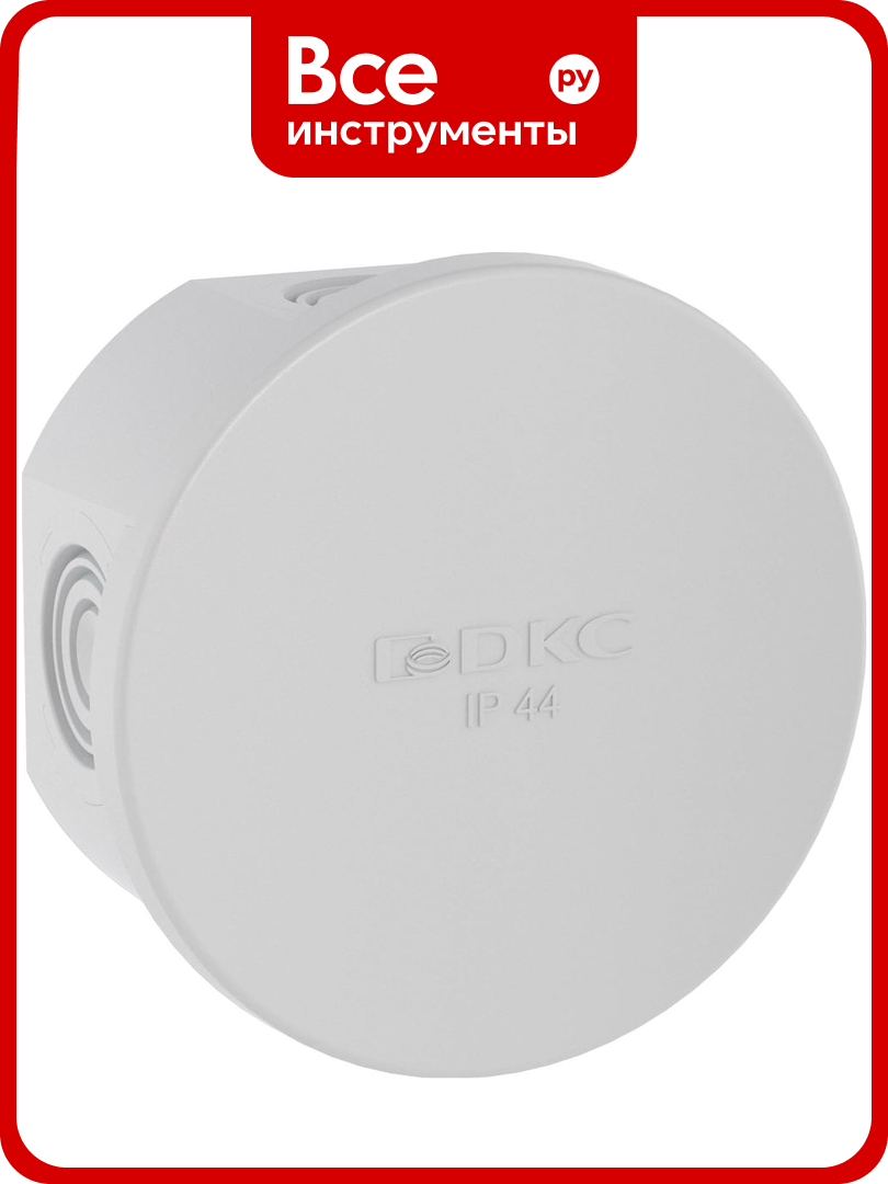Ответвительная коробка DKC с кабельными вводами, IP44, д.65x35мм 53500R 93582