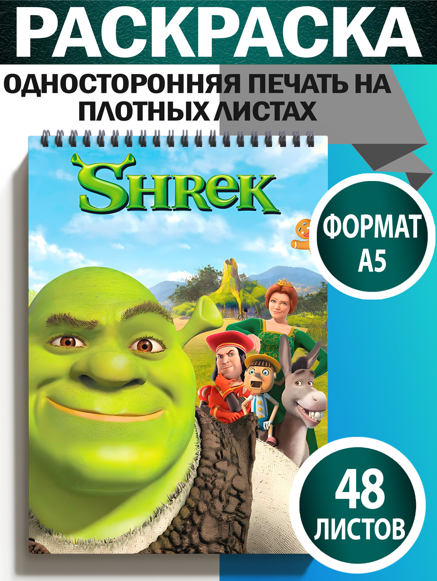 Раскраска Шрек, Шрэк