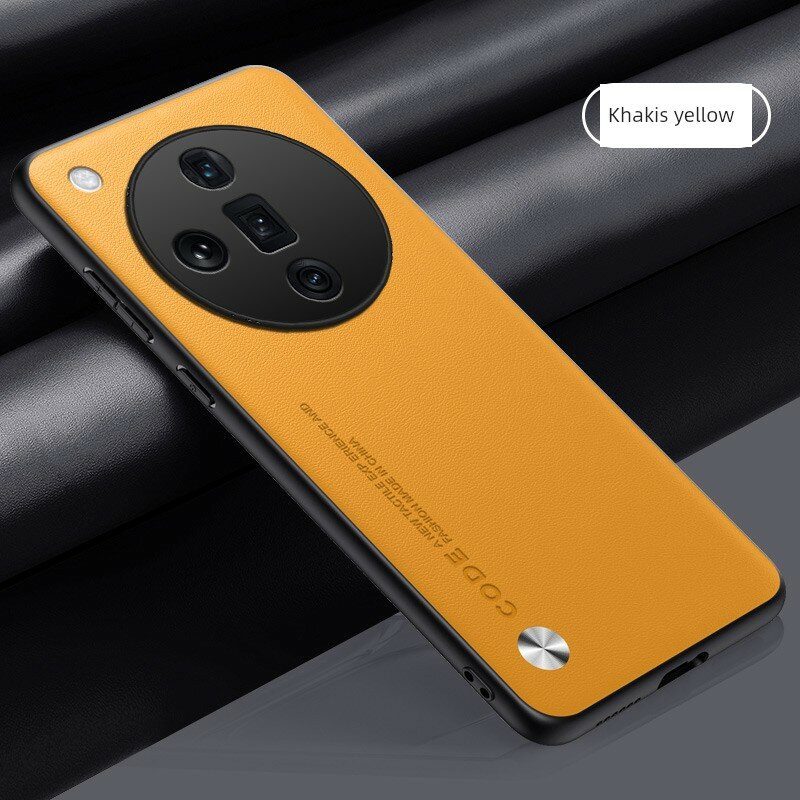 OPPO Find X7 Pro Матовый чехол хаки желтый, полная защита от ударов