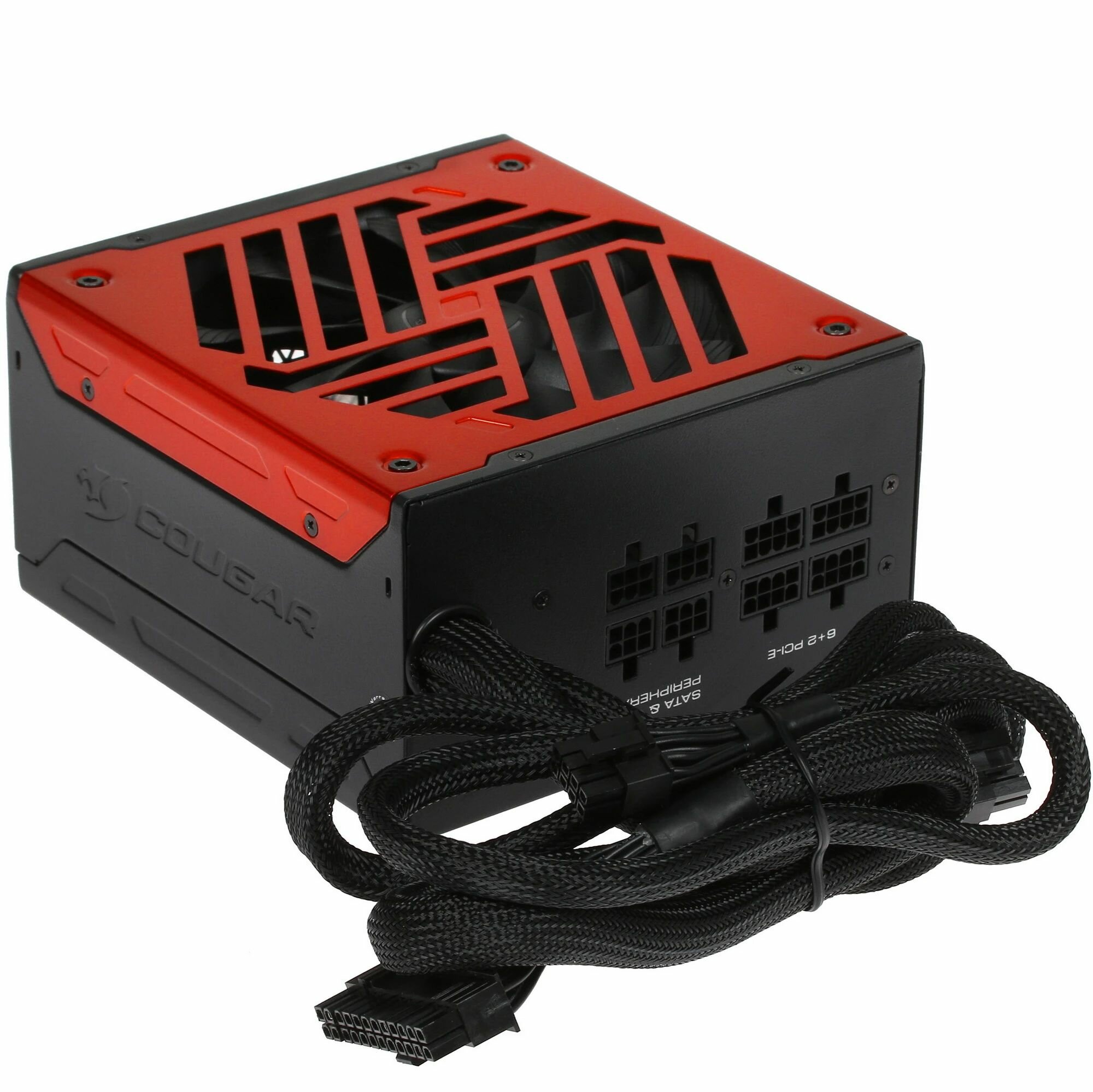 Блок питания Cougar BM-1000 80 Plus Bronze (CGR BM-1000) черный - ATX 20+4 пин, 4 pin + 4 pin CPU, 9 SATA, 8 x 6+2 pin PCI-E