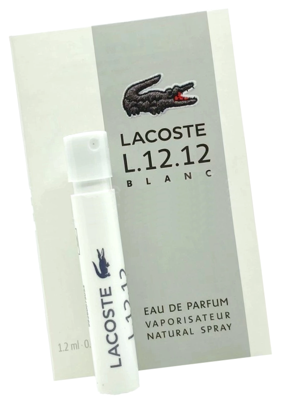 Сэмпл парфюмерной воды Lacoste L 12 12 Blanc Pure для мужчин 1.2 мл - Бланк
