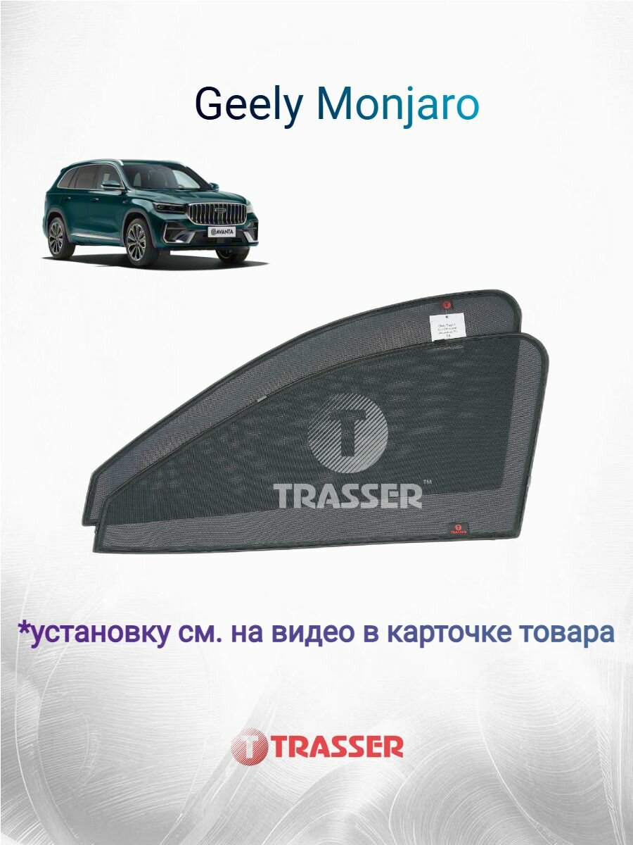 Шторки для Geely Monjaro ( джили монжаро) комплект стандарт на передние двери