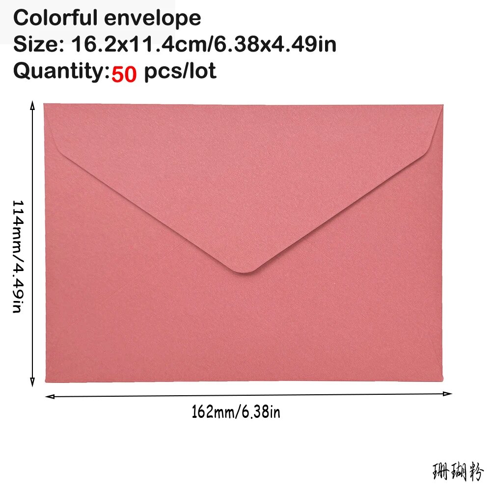 Зеленые конверты QKX Green Western Envelopes Розовый, Ce08-162x114mm