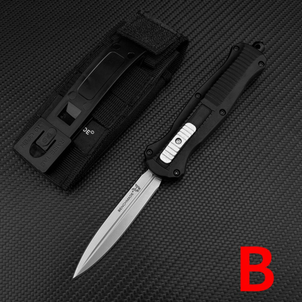 Тактический нож Benchmade Quick Switch OTF с автоматическим пружинным механизмом, клинок из стали D2, двойной клинок Arrow, инструмент для активного отдыха.