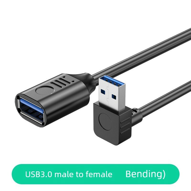 USB 3.0 1 м Скоростной нижний изгиб кабель для флешки, клавиатуры, мыши и принтера