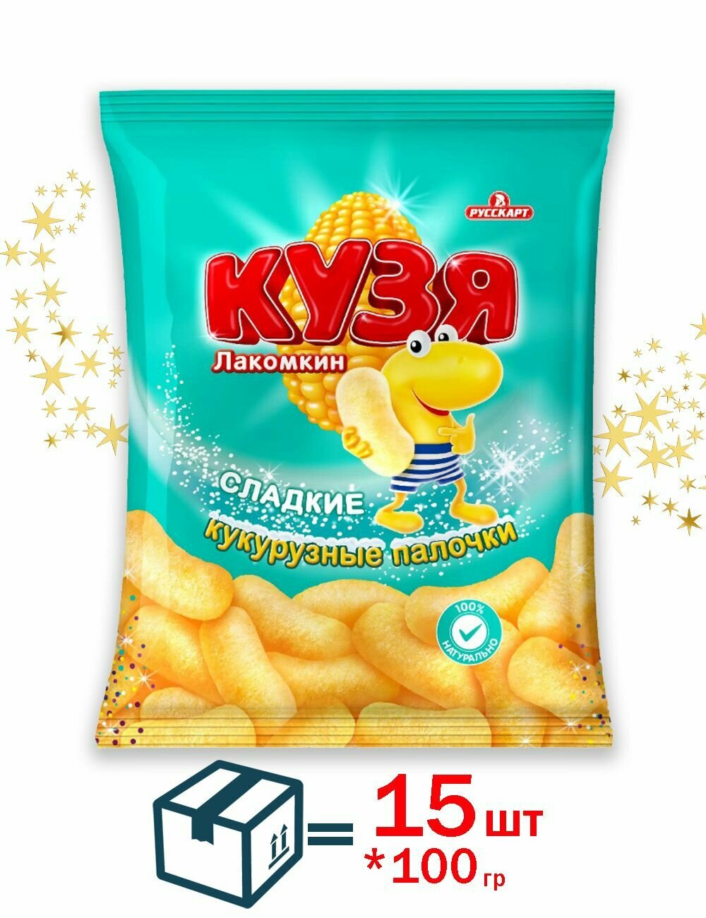 Кукурузные палочки кузя Лакомкин 100гр