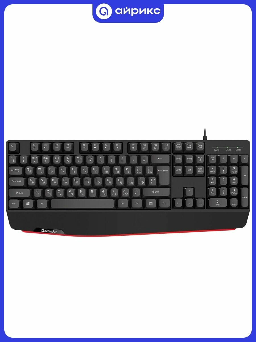 Клавиатура Defender Atom HB-546 RU, проводная, USB