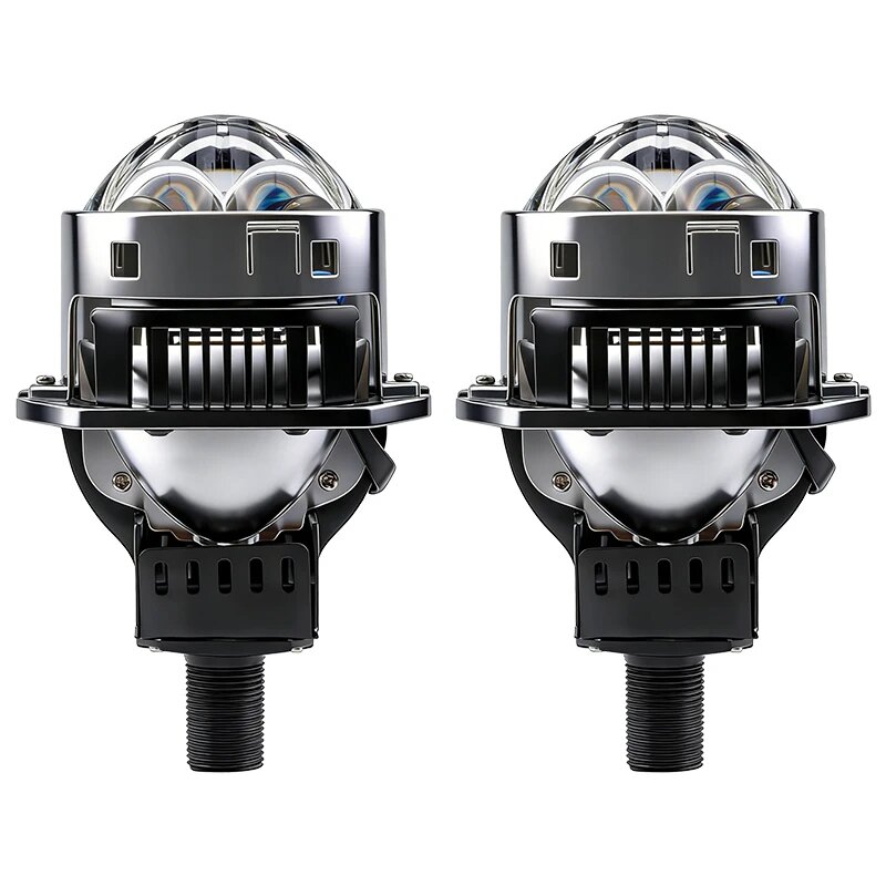 3-дюймовые автомобильные Bi-LED линзы-проекторы H7 LED H4 200W, двойные гиперболоидные линзы для фар Hella 9005 HB3 9006 HB4 Matrix, 12В