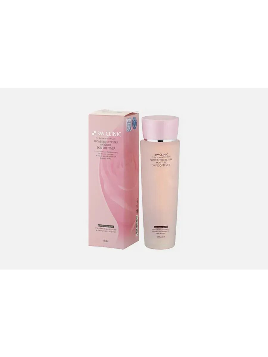 3W CLINIC Flower Effect Extra Moisture Skin Softner С 150мл