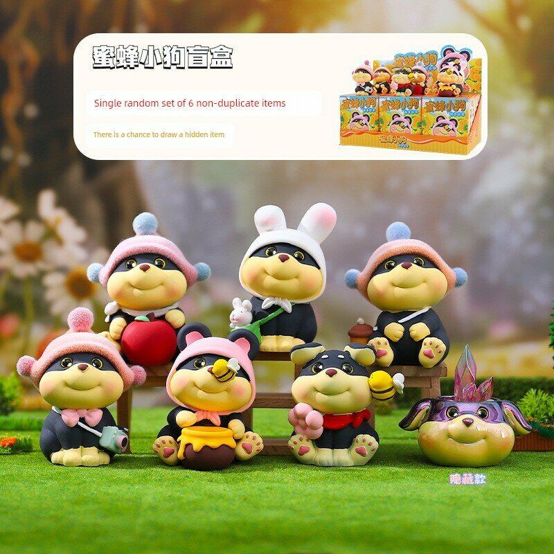 Bee Dog Дрожащий игрушечный ящик с неожиданным сюрпризом - Случайная одна деталь, милый пчелиный дизайн для детей в
