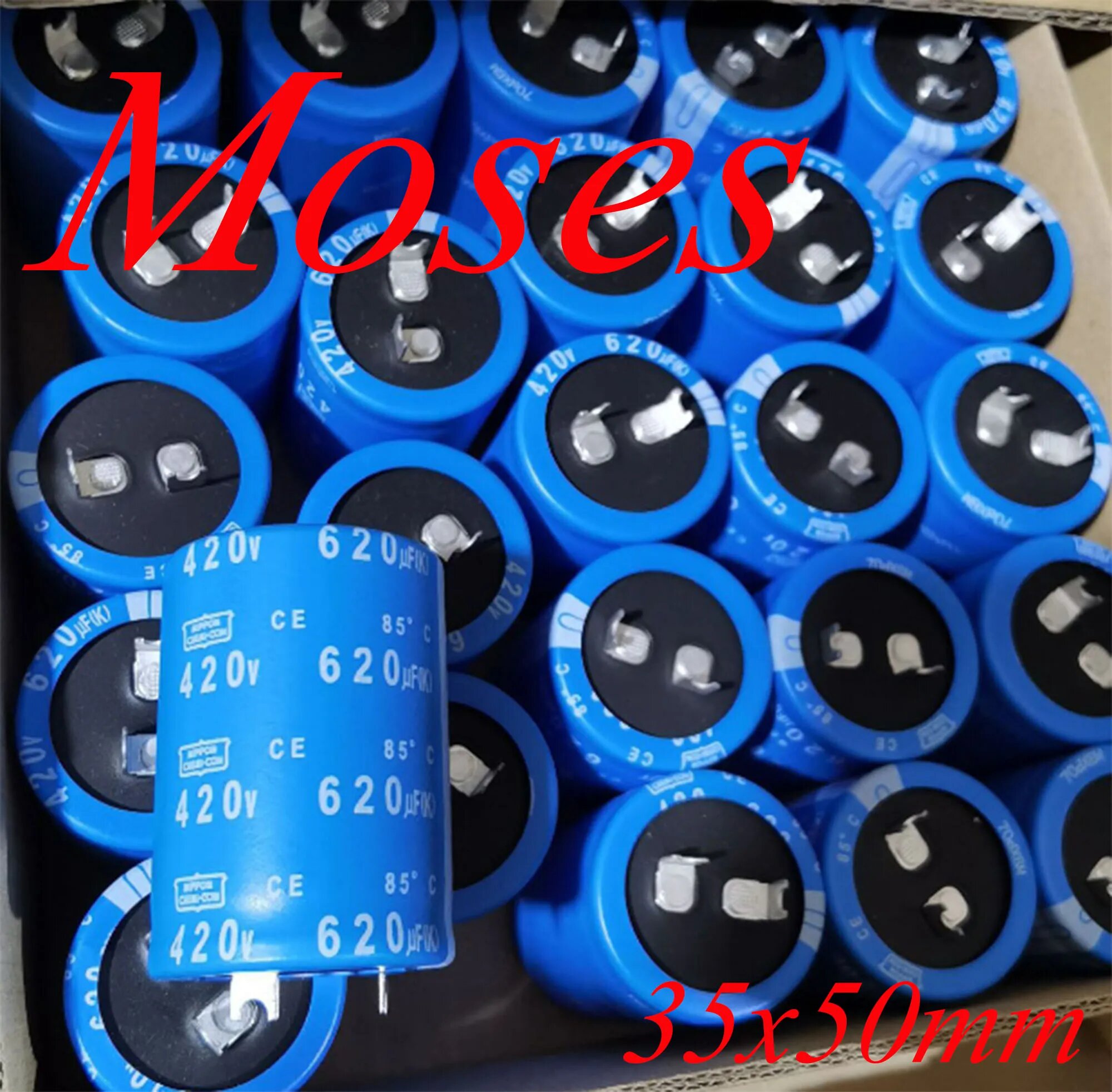 Электролитический конденсатор Nippon Chemi-Con 620uF 420V, 5pcs