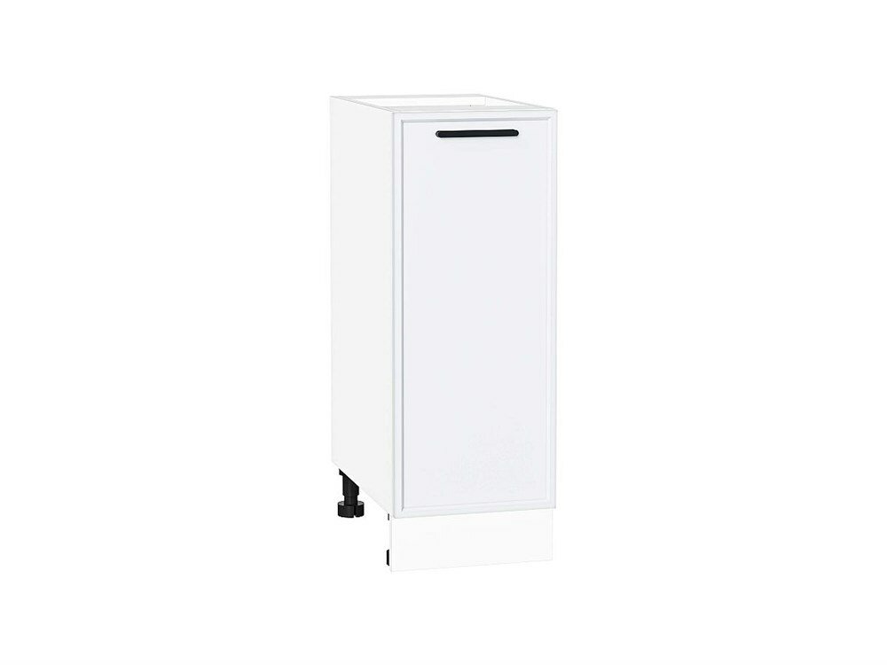 VVT Шкаф нижний с 1-ой дверцей Фрейм Белый, White Silk, 300 В*Ш*Г 816*300*484, фасад МДФ White Silk, корпус Белый White Silk
