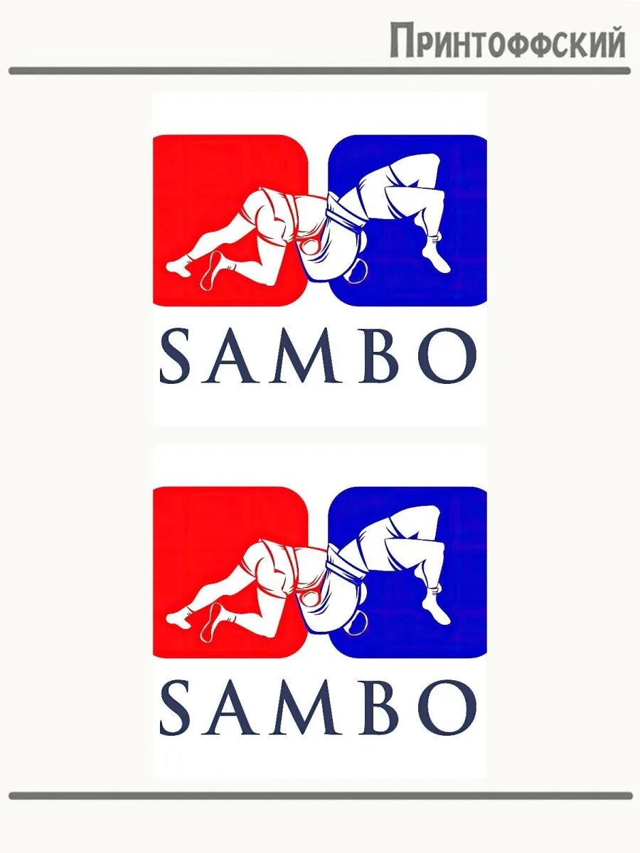 2-е (Две) Термонаклейки самбо sambo боевое искусство