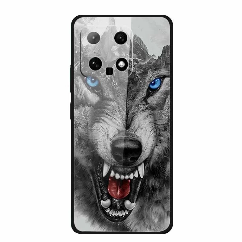 Для Xiaomi 14 13, жесткий защитный чехол для задней панели телефона для Funda Xiaomi 13 pro, модный чехол из закаленного стекла с рисунком красоты