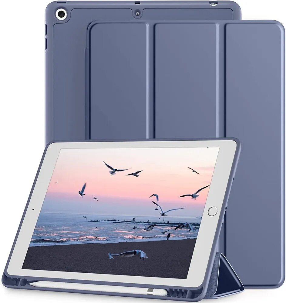 Эксклюзивный лавандовый чехол для Apple iPad Air 3 10.5 дюймов 2019 года, оснащенный карманом для стилуса