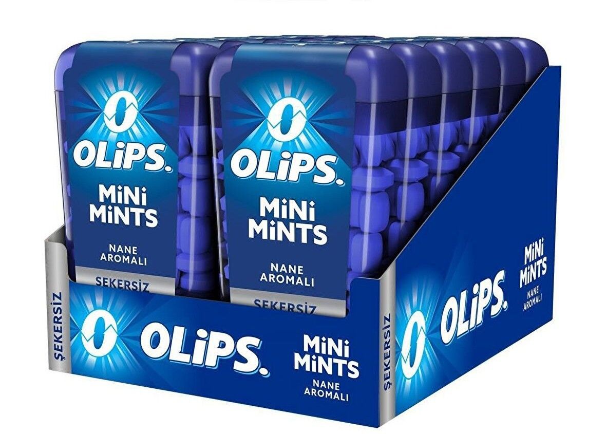 Леденцы OLIPS Mini Mints без сахара со вкусом мяты, 12,5 г х 12 шт