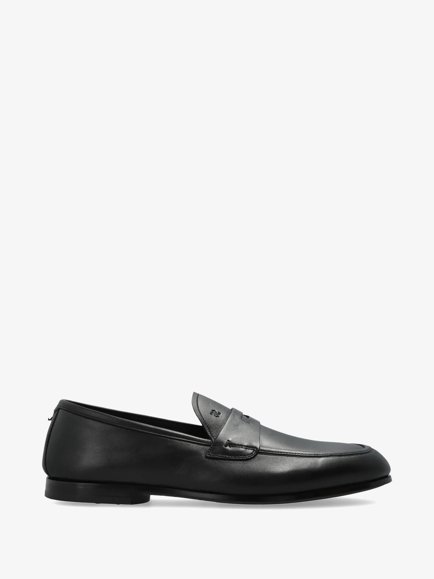 Лоферы FABI Almond-toe leather loafers