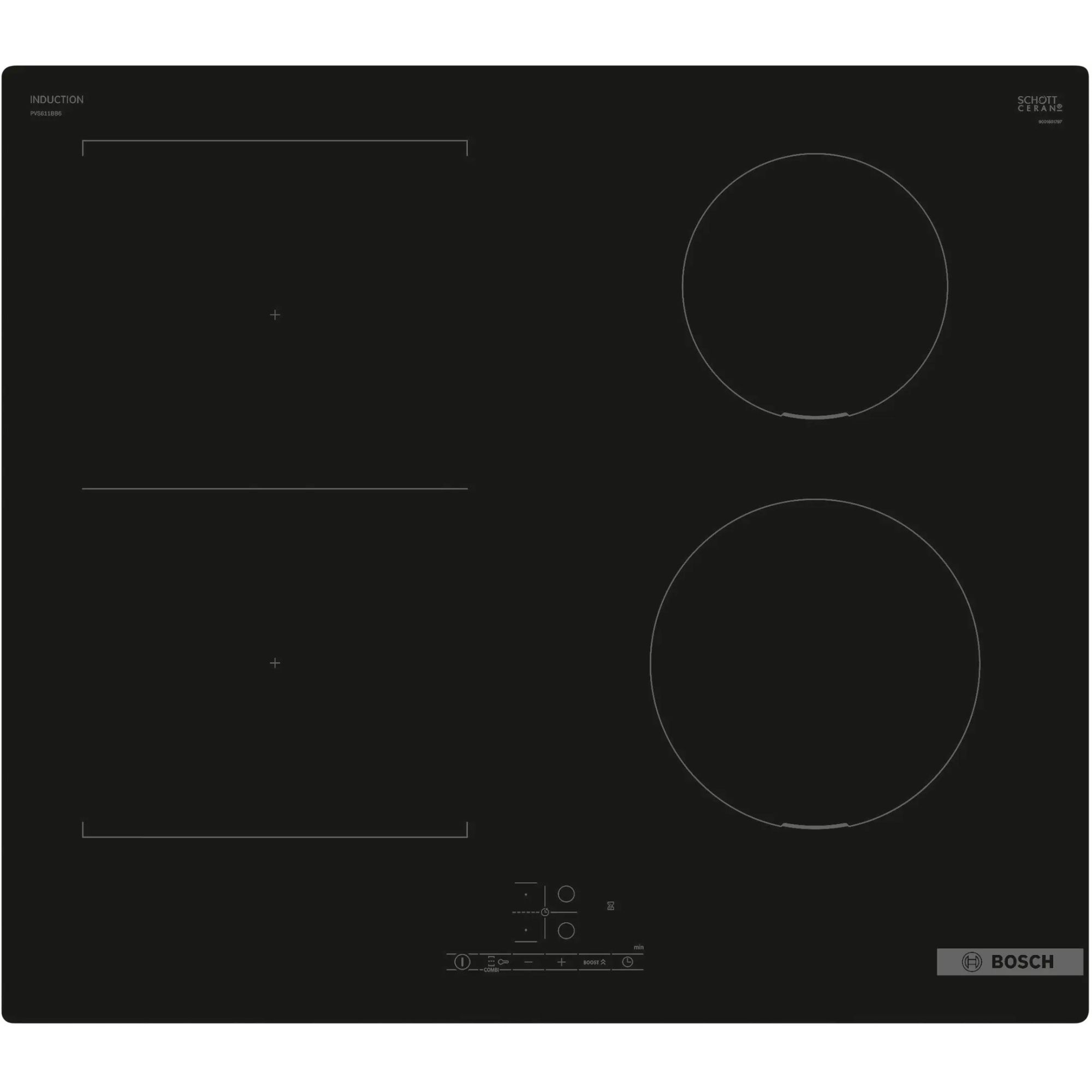 Варочная панель индукционная Bosch PVS611BB6E черный