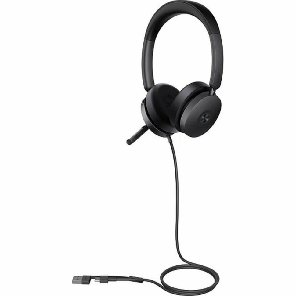 Гарнитура Yealink UH48 Dual UC USB-C/A, провод, HD, шумоподав ANC, LED, USB-C/A, 2389102