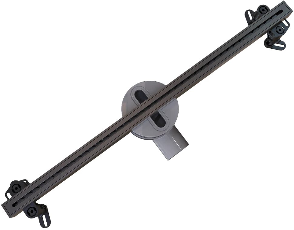 Душевой трап (лоток) Knotlor Core SDRS0600GM 60 см, с решеткой, щелевой, вороненая сталь
