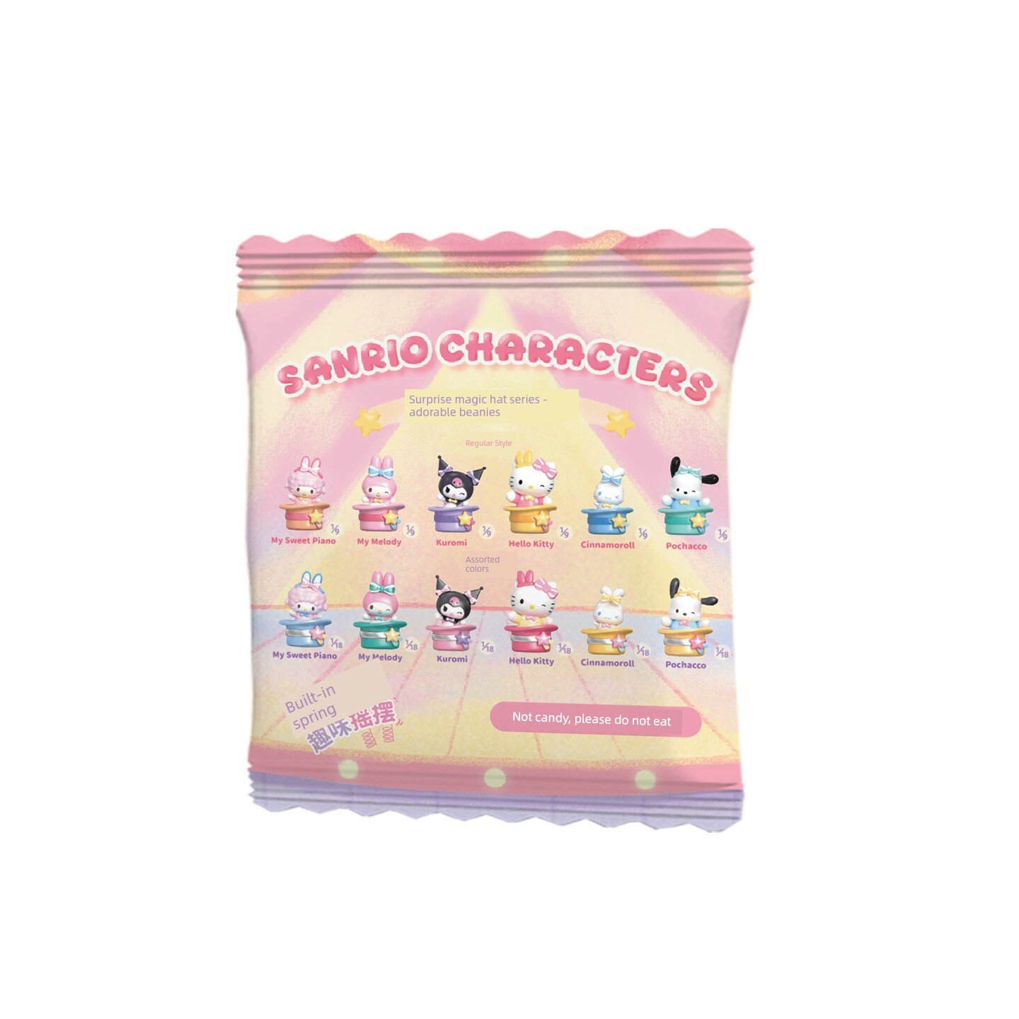 Набор-сюрприз Sanrio: Волшебная шляпа, милая фигурка Куроми, украшение в виде кошки, Почакко, Синаморолл Характеристики
