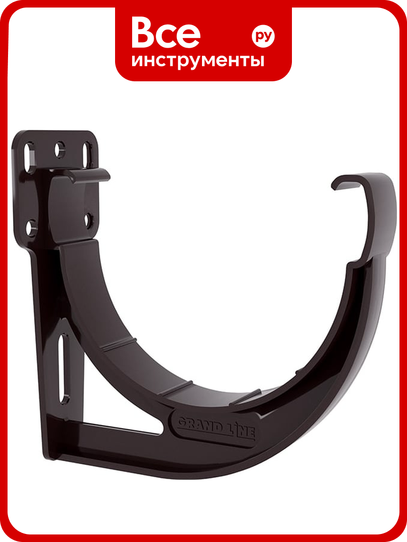 Кронштейн желоба Grand Line slider Дизайн 135 ПВХ GL коричневый (RR32) 422302