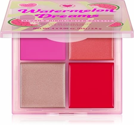 Палетка для контуринга I Heart Revolution watermelon dreams blush & highlighter quad, 4 2.8 г