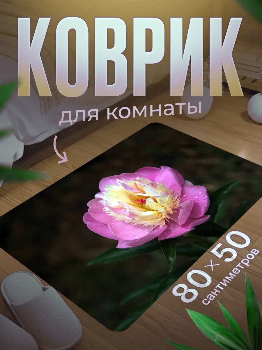 Коврик для ног 80×50 см мягкий, влагостойкий, нескользящий