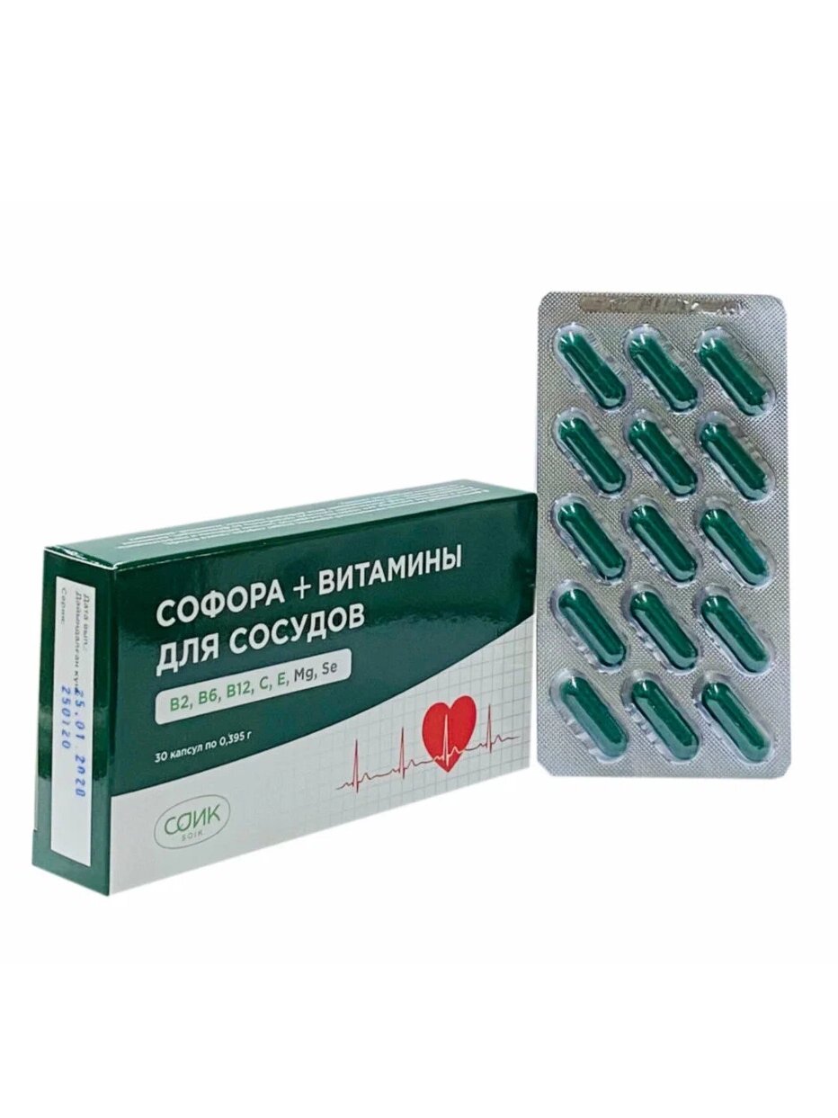 Фитокомплекс "Софора Плюс", для профилактики сердечно-сосудистых заболеваний, 30 капсул