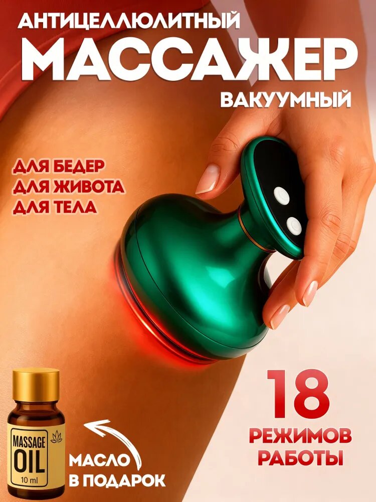 Вакуумный массажер антицеллюлитный, массажер от целлюлита, Аппарат электрический вибромассажный BackTone3