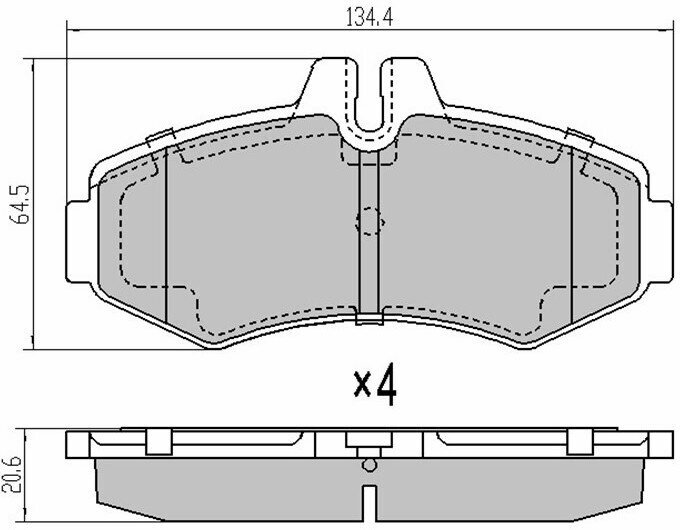 Колодки тормозные спереди SAT ST-A2302220904 Mercedes-Benz V-Class 96-03 / Vito 96-03