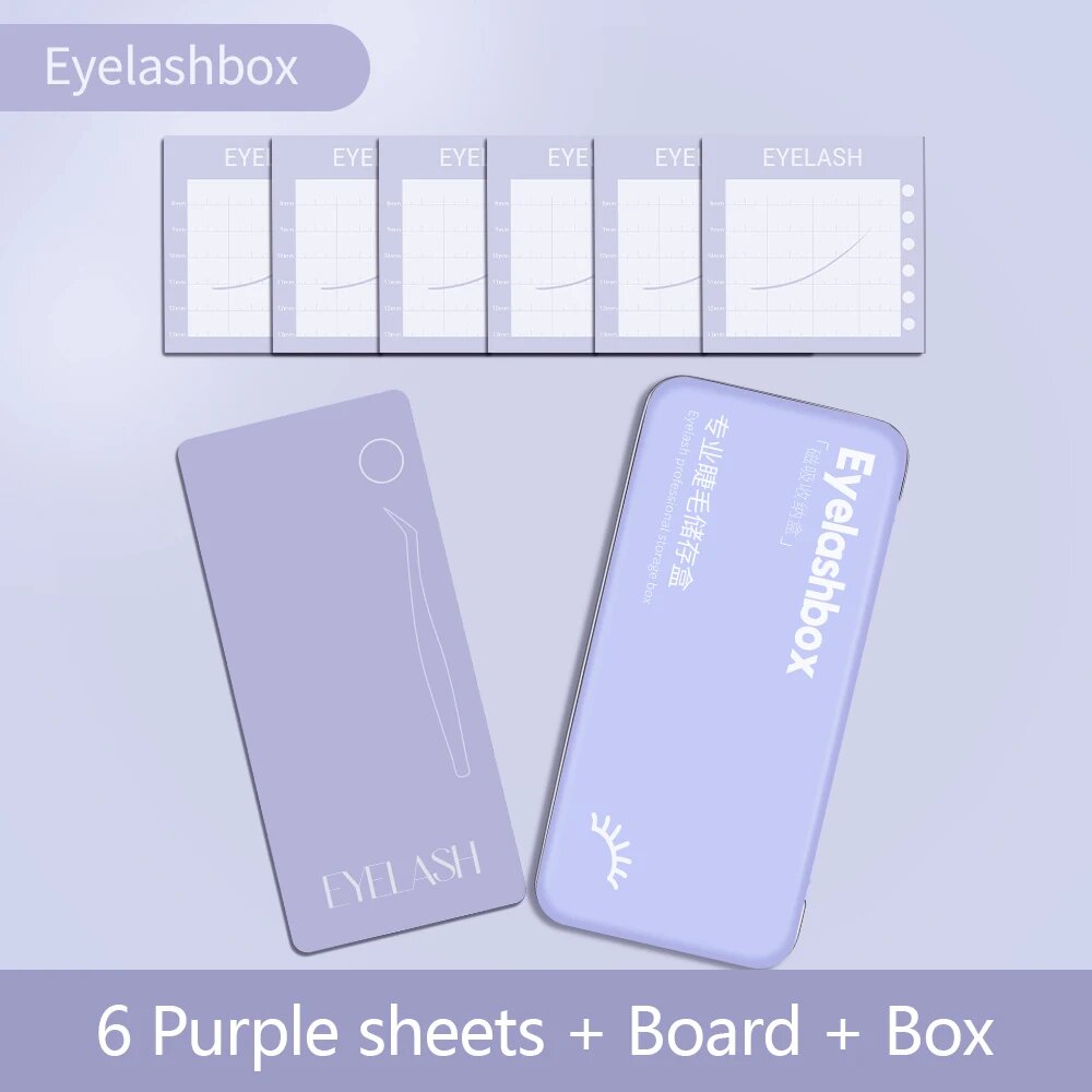 SAKURAHANA Палетка для хранения накладных ресниц Purple 8pcs