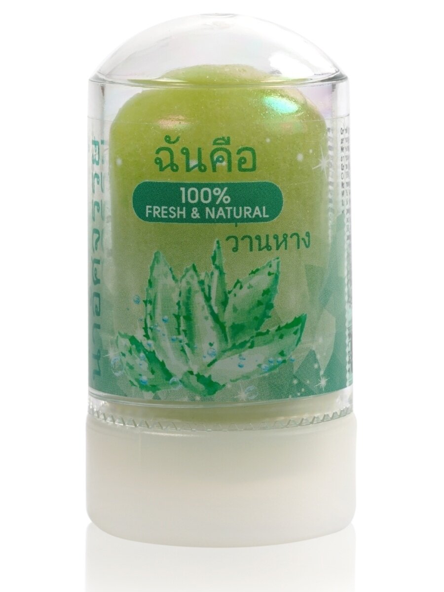 Crystal Body deodorant, Кристаллический 100% натуральный антибактериальный дезодорант Алоэ Вера, без запаха, 60 гр