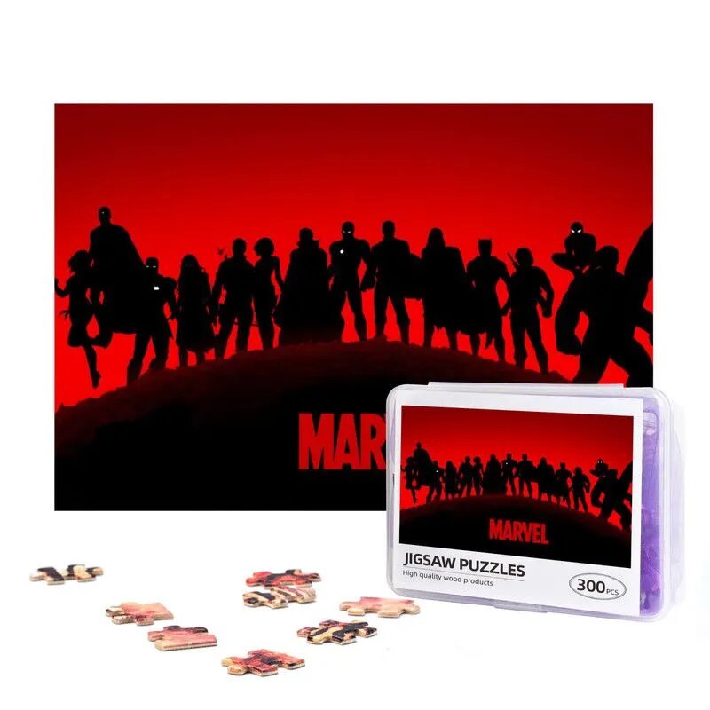Avengers Деревянный пазл Марвел Мстители Marvel, 300 элементов, 38x26 см