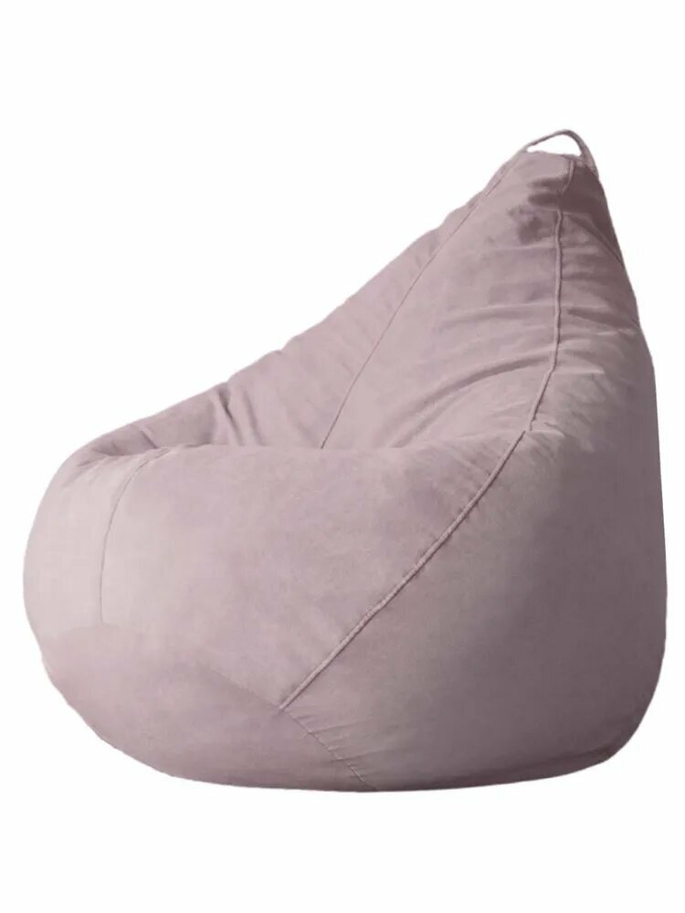 COOLPOUF Кресло-мешок Груша, Микровелюр, Размер XXXL, светло-розовый