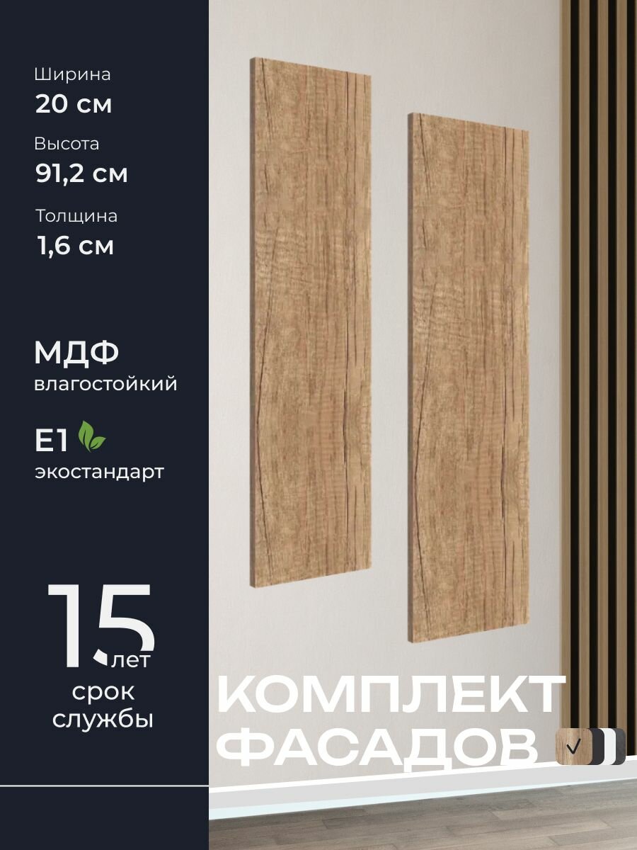 Комплект кухонных фасадов А920, цвет шервуд, 2 шт.