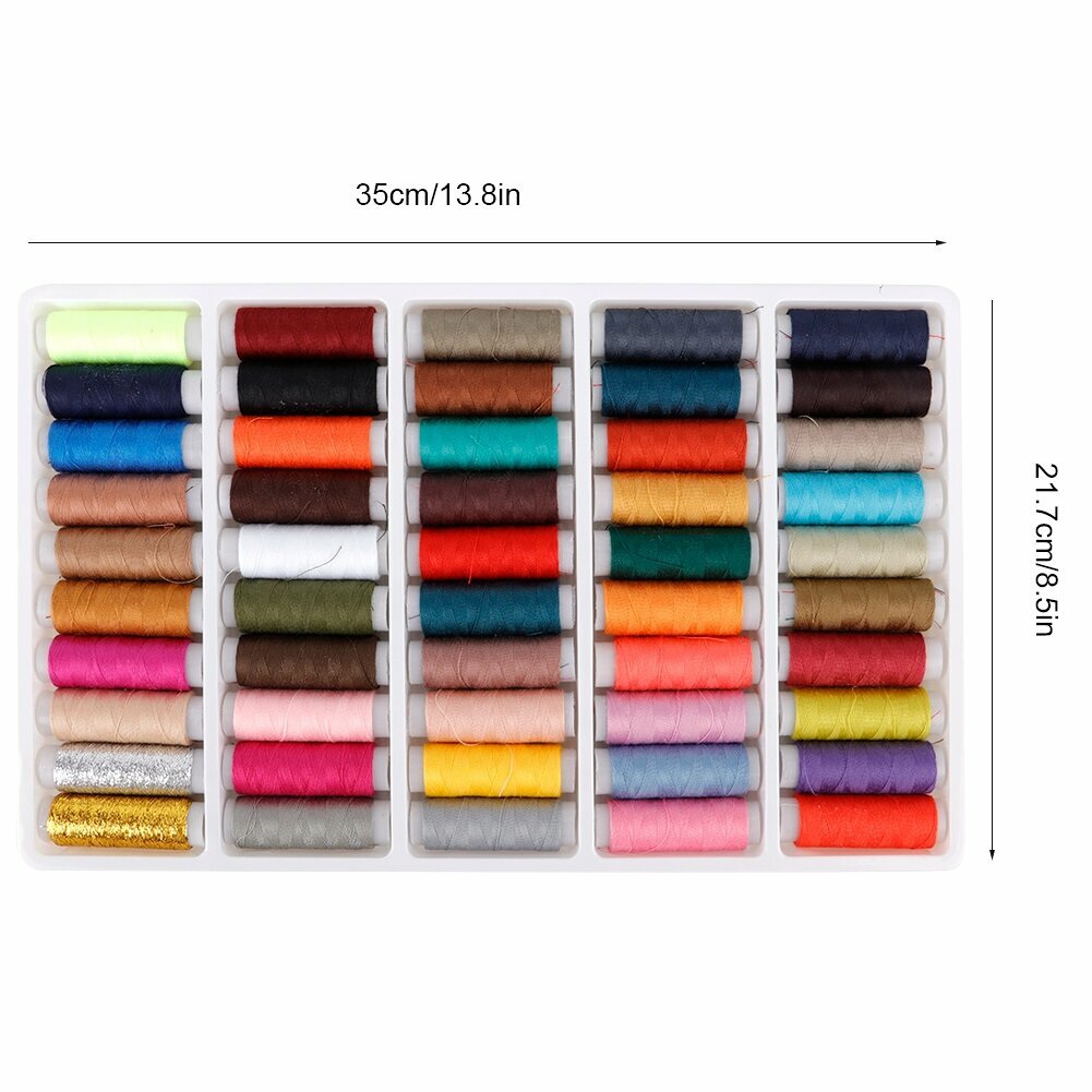 50PCS Different Color Polyester Sewing Stitching Thread Machine Reels Spool Cord String — фото 1
