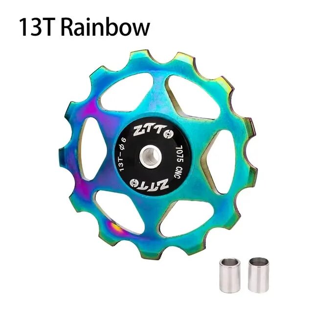 ZTTO Задний Переключатель Скоростей 11T/13T Черный Алюминиевый 13T Rainbow