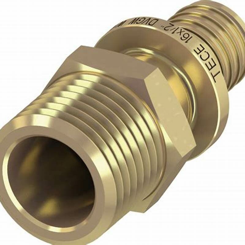 Соединение прямое TECEflex с ниппелем, 16 × 1/2", латунь