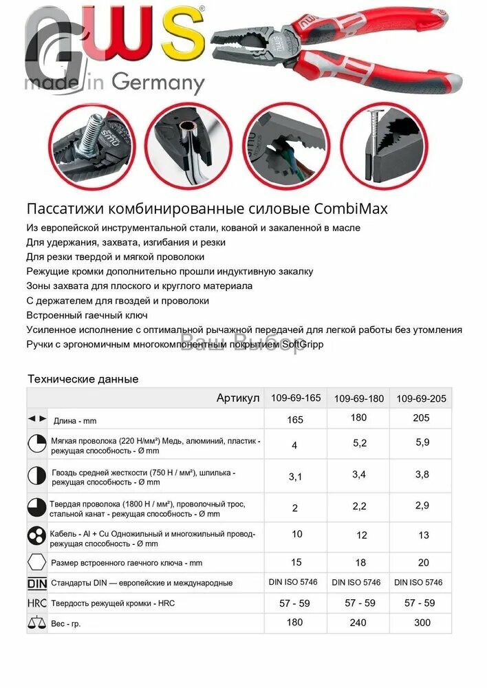 Пассатижи/плоскогубцы — фото 1