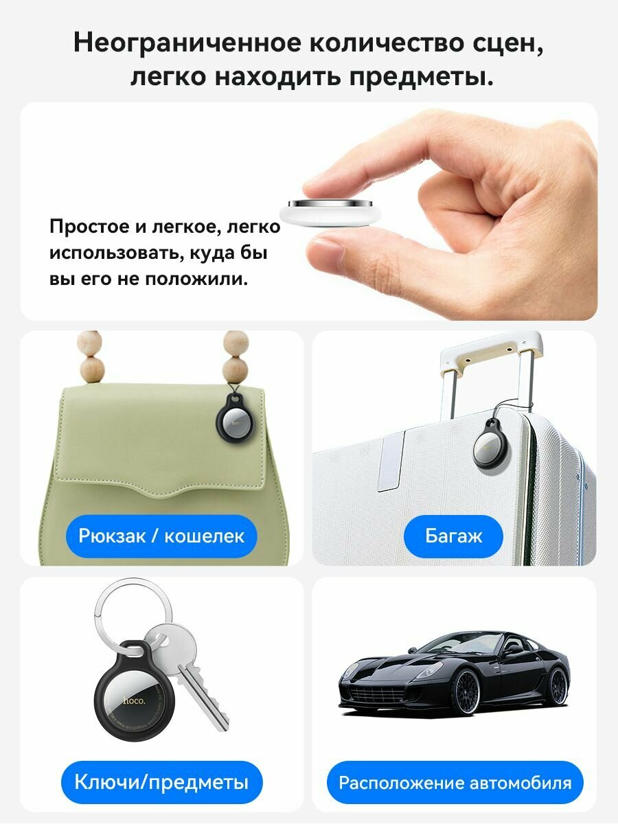 GPS Трекер HOCO Tag E91 белый — фото 1