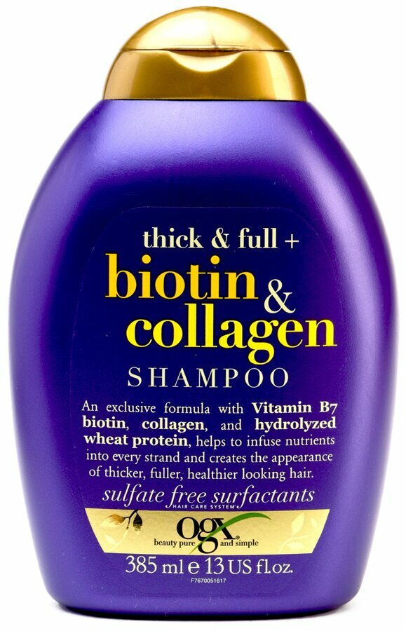 Шампунь для лишенных объема и тонких волос OGX Biotin&Collagen с биотином и коллагеном