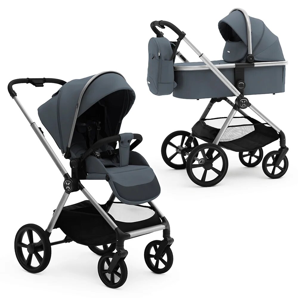 Детская коляска 2в1 Agex Life, цвет Chrome Grey (Серый), артикул производителя ALG590