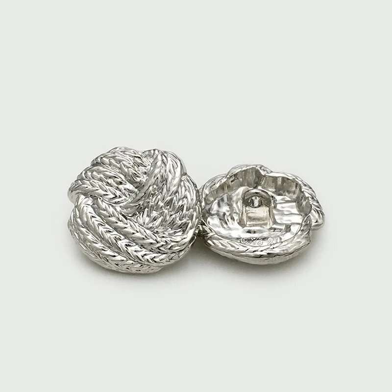 Металлические пуговицы ABEI, золотые, серебряные, 10 шт. 21mm, Серебряный, Silver