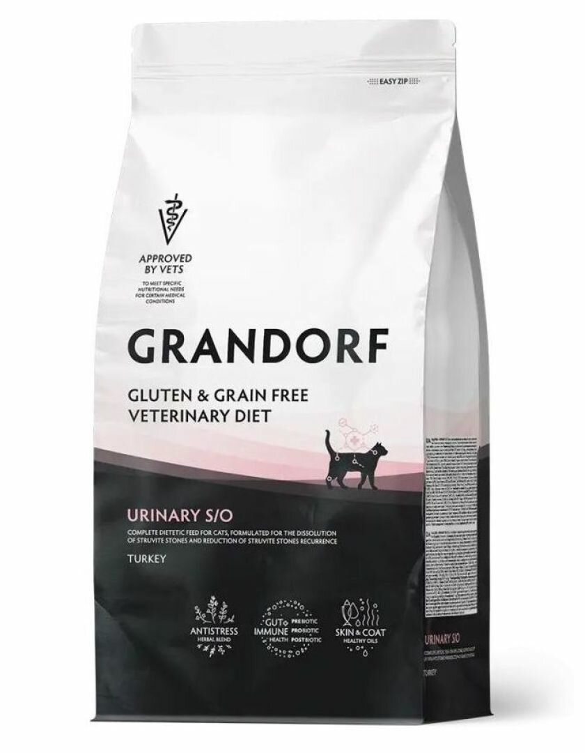 Сухой диетический корм для кошек GRANDORF Cat Vet Diet Urinary S/O при мочекаменной болезни 400 гр (22/11/26)