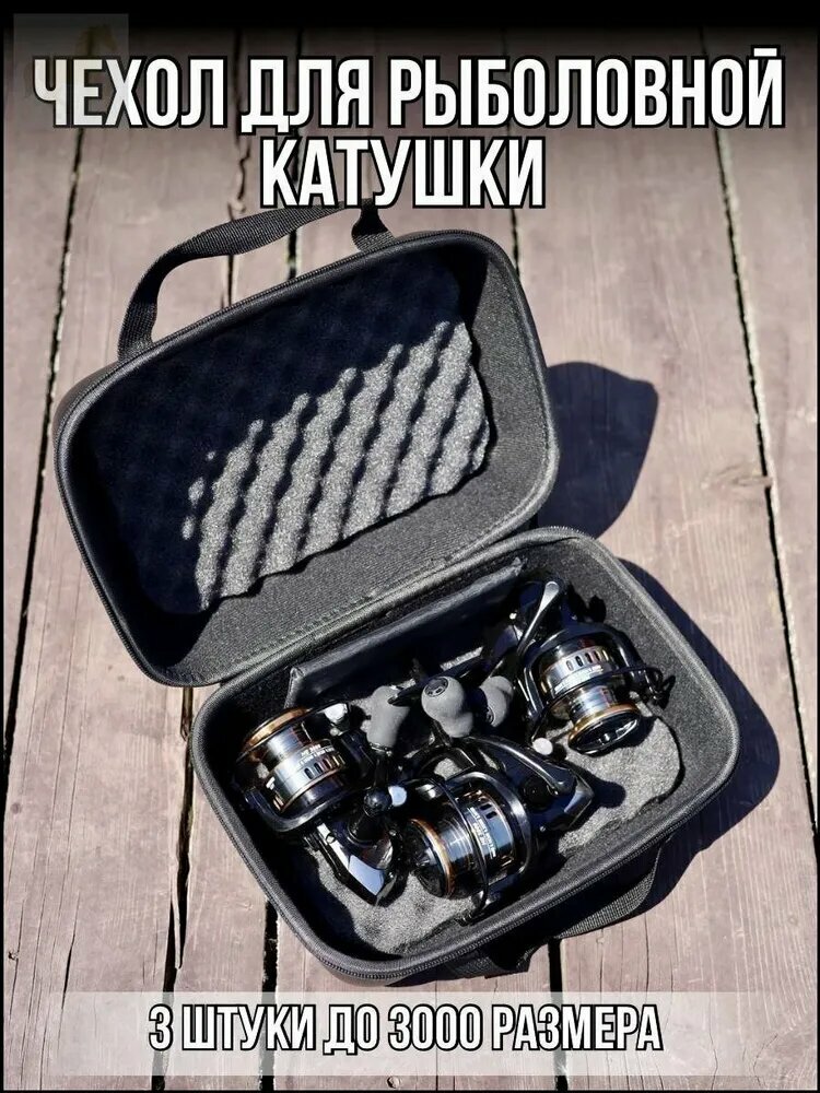 Жесткий чехол премиум для катушки рыболовной, размер L