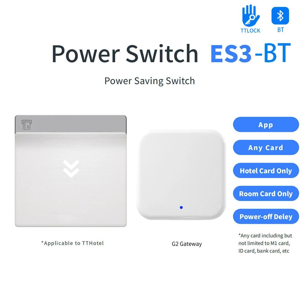 Энергосберегающий переключатель TTLock ES2-G2 Hotel