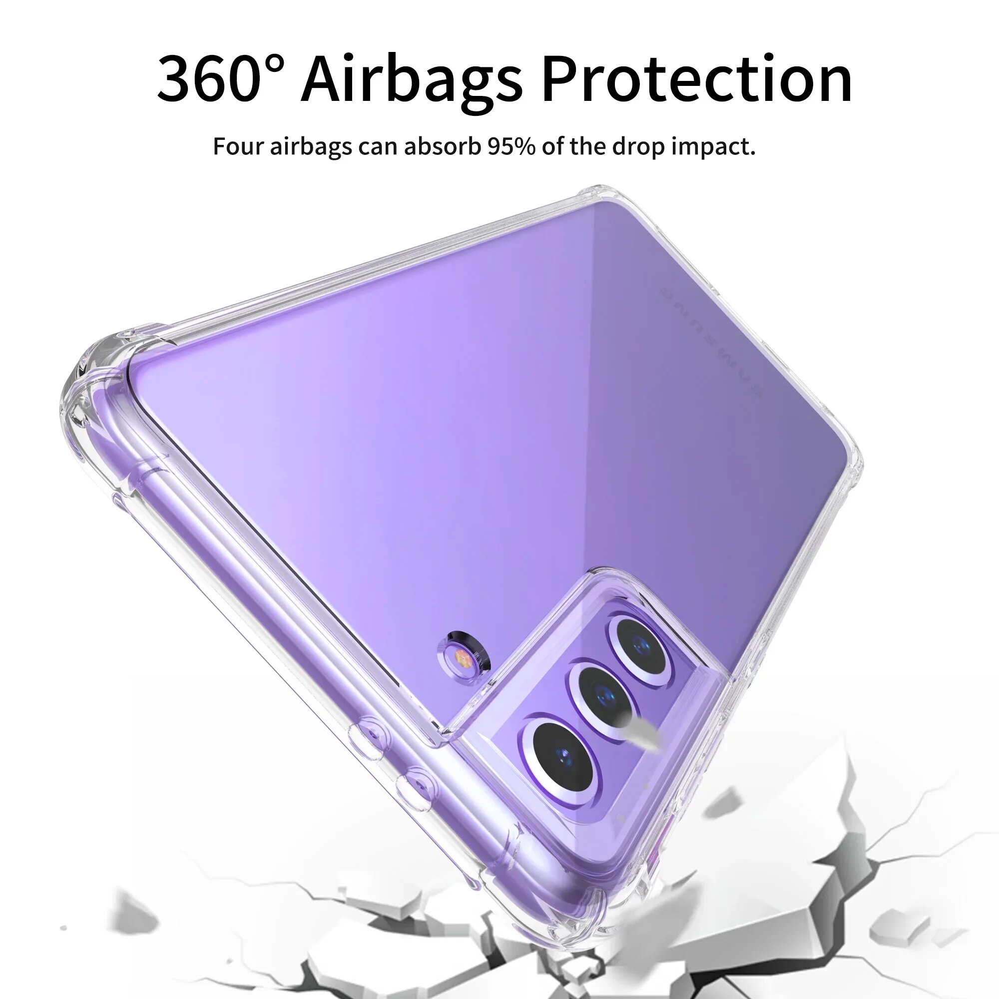 Чехол Samsung Galaxy S21, прозрачный, материал for Galaxy S21